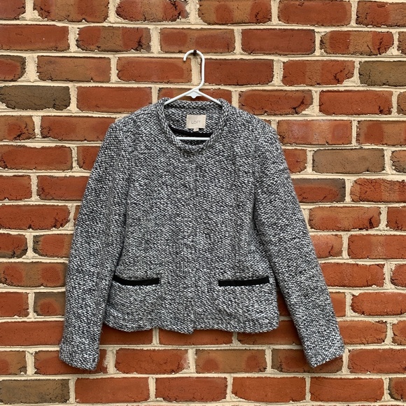 LOFT | Jackets & Coats | Ann Taylor Loft Black And White Tweed Jacket ...